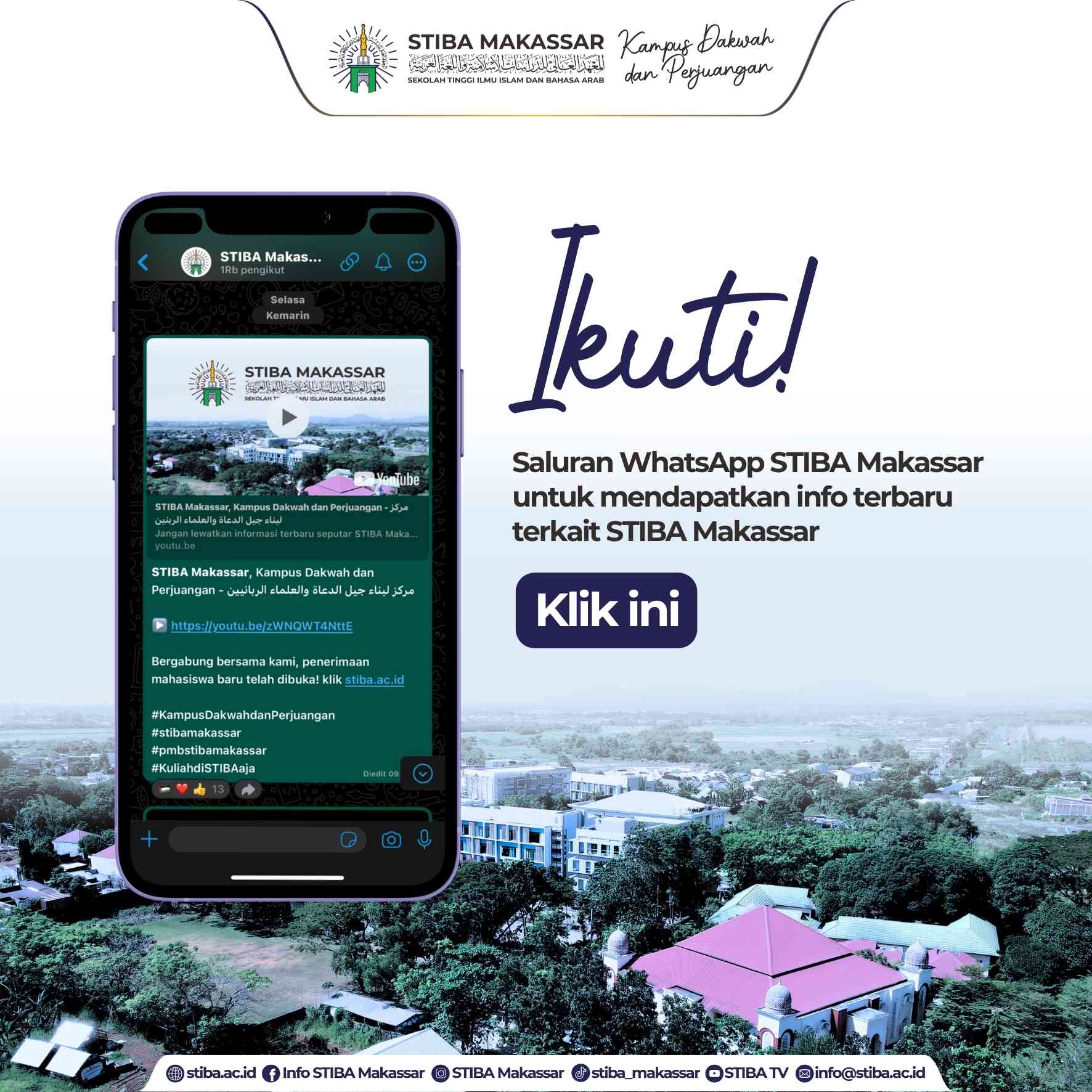 Saluran WhatsApp STIBA Makassar – IAI STIBA Makassar